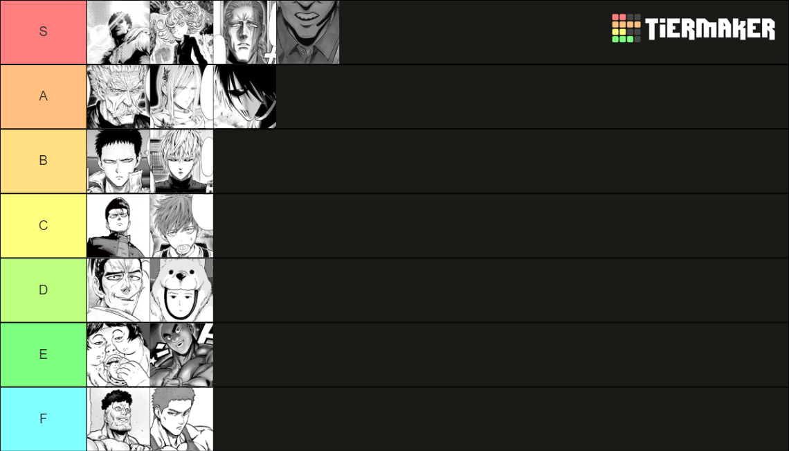 S class One Punch Man Tier List (Community Rankings) - TierMaker