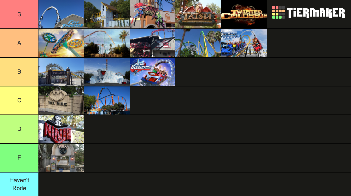 Six Flags Magic Mountain Tier List (Community Rankings) - TierMaker