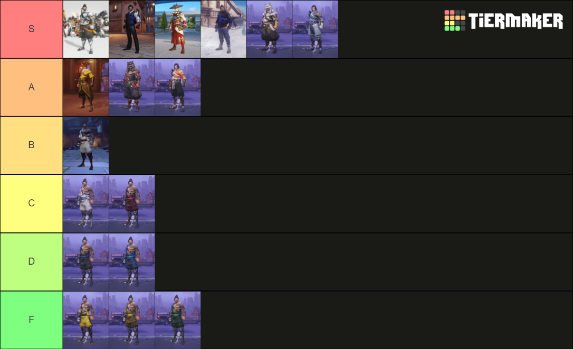 Overwatch Hanzo Skins Ranked Tier List (Community Rankings) - TierMaker