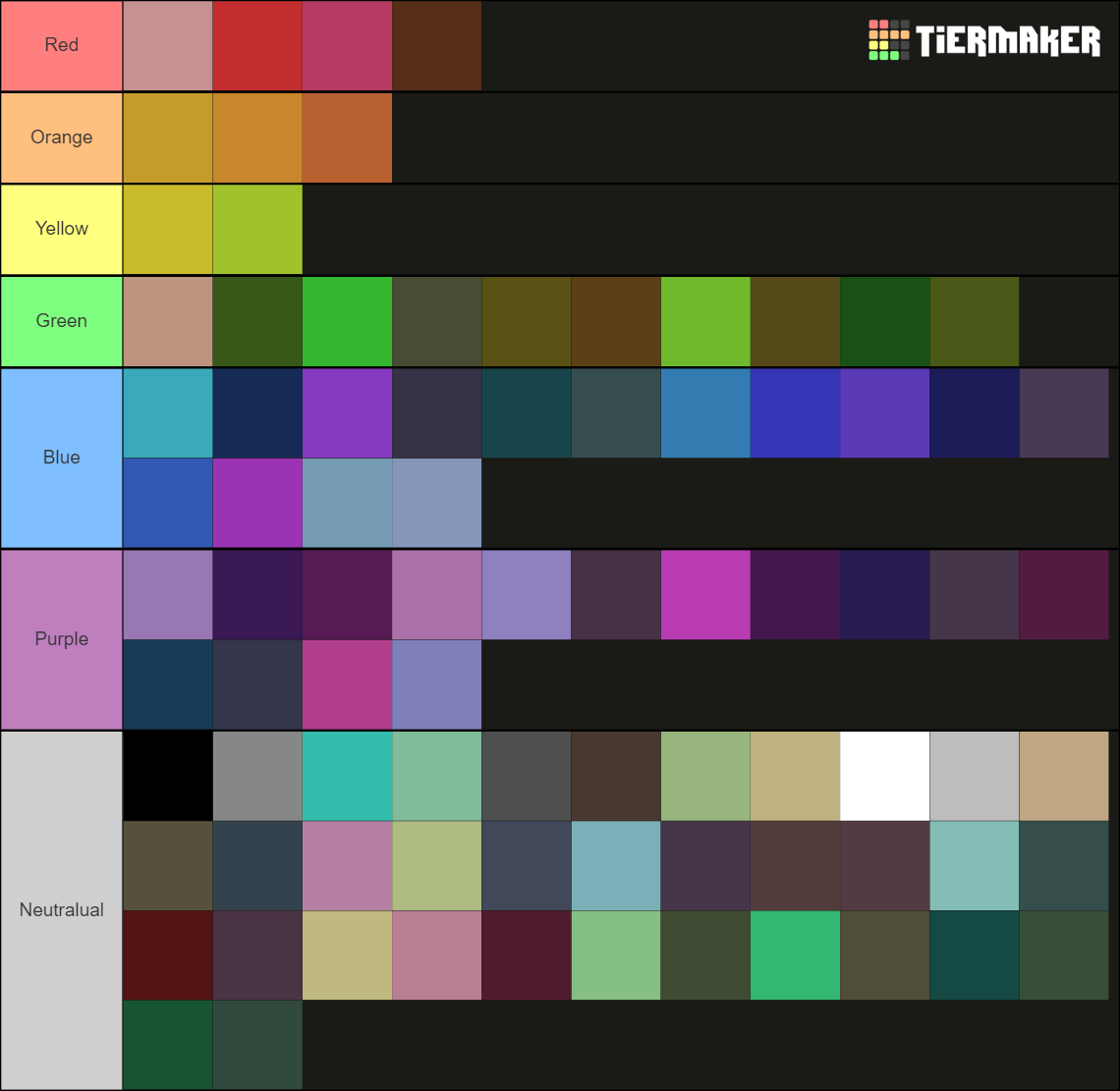 Color but there is a lot of colors Tier List (Community Rankings ...