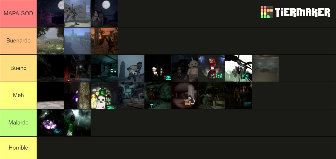 Slendytubbies 3 v2.46 Mapas Tier List (Community Rankings) - TierMaker