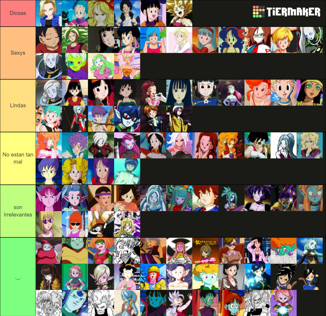 Dragon Ball Waifus Tier List (Community Rankings) - TierMaker