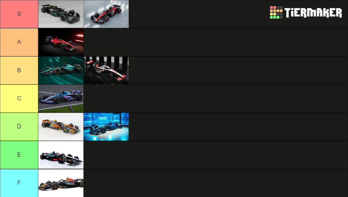Formula 1 Liveries 2023 (ALL LIVERIES,F1 '23) Tier List (Community ...