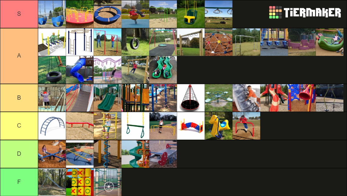 Playground Equipment Tier List (Community Rankings) - TierMaker