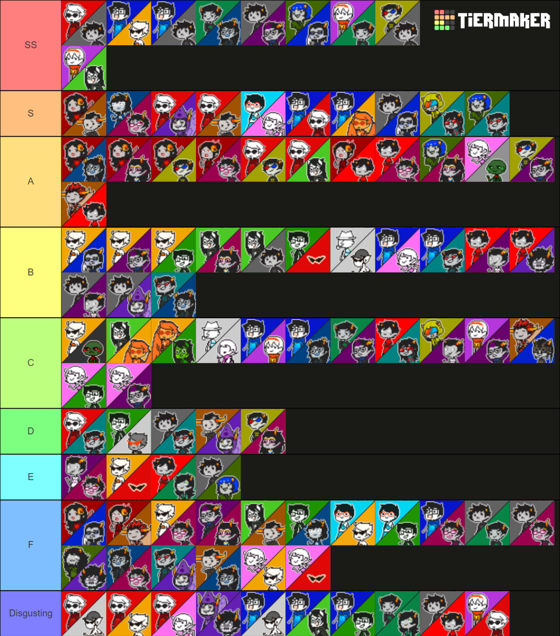 Ultimate Homestuck Ship List Tier List (Community Rankings) - TierMaker