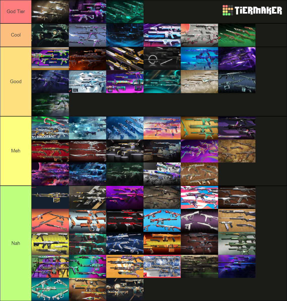 Valorant Skins (9/23/2021) Tier List (Community Rankings) - TierMaker