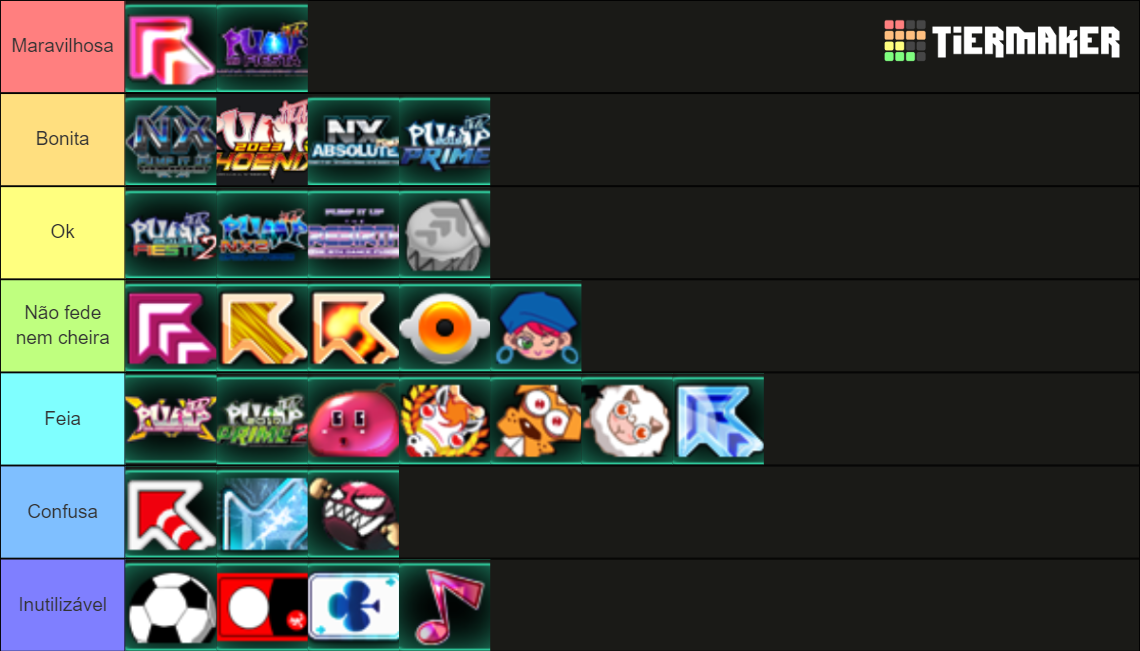 Pump it up noteskins (2023) Tier List (Community Rankings) - TierMaker