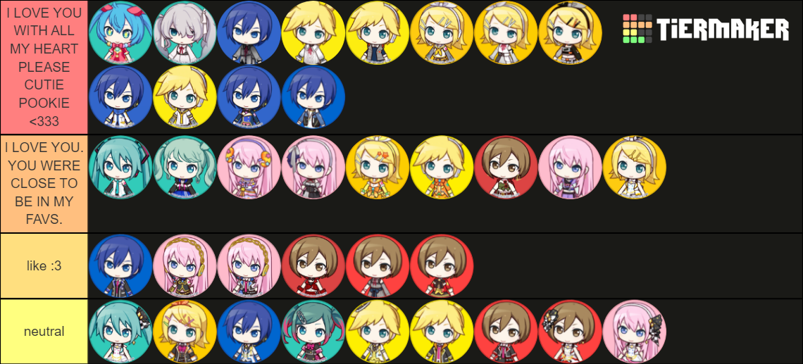 Project Sekai Characters (feat. All Virtual Singers) Tier List (Community Rankings) - TierMaker