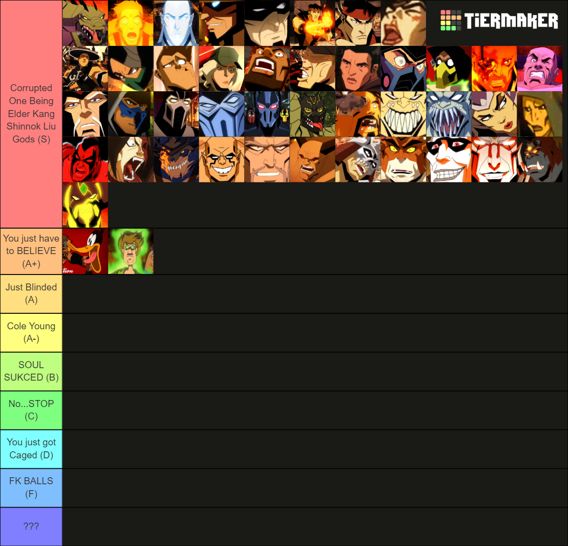 Mortal Kombat Legends Tier List (Community Rankings) - TierMaker