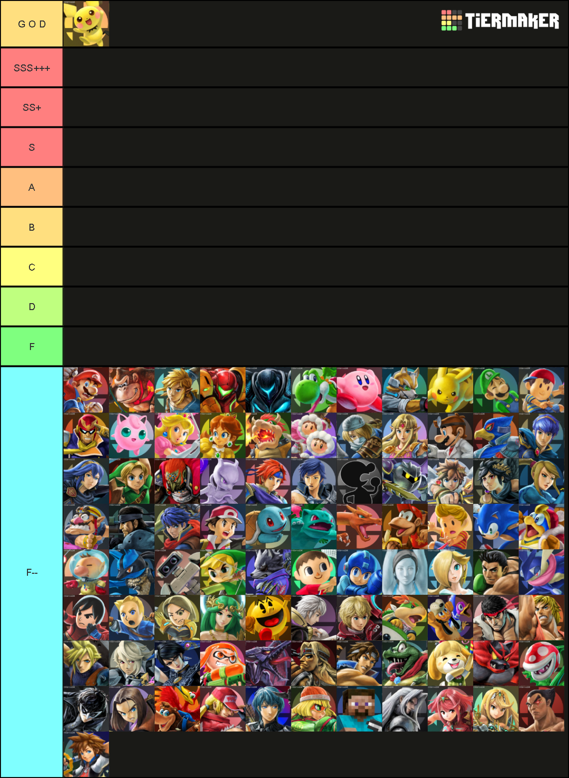 Every Super Smash Bros Ultimate Fighter Ranked Tier List (Community ...