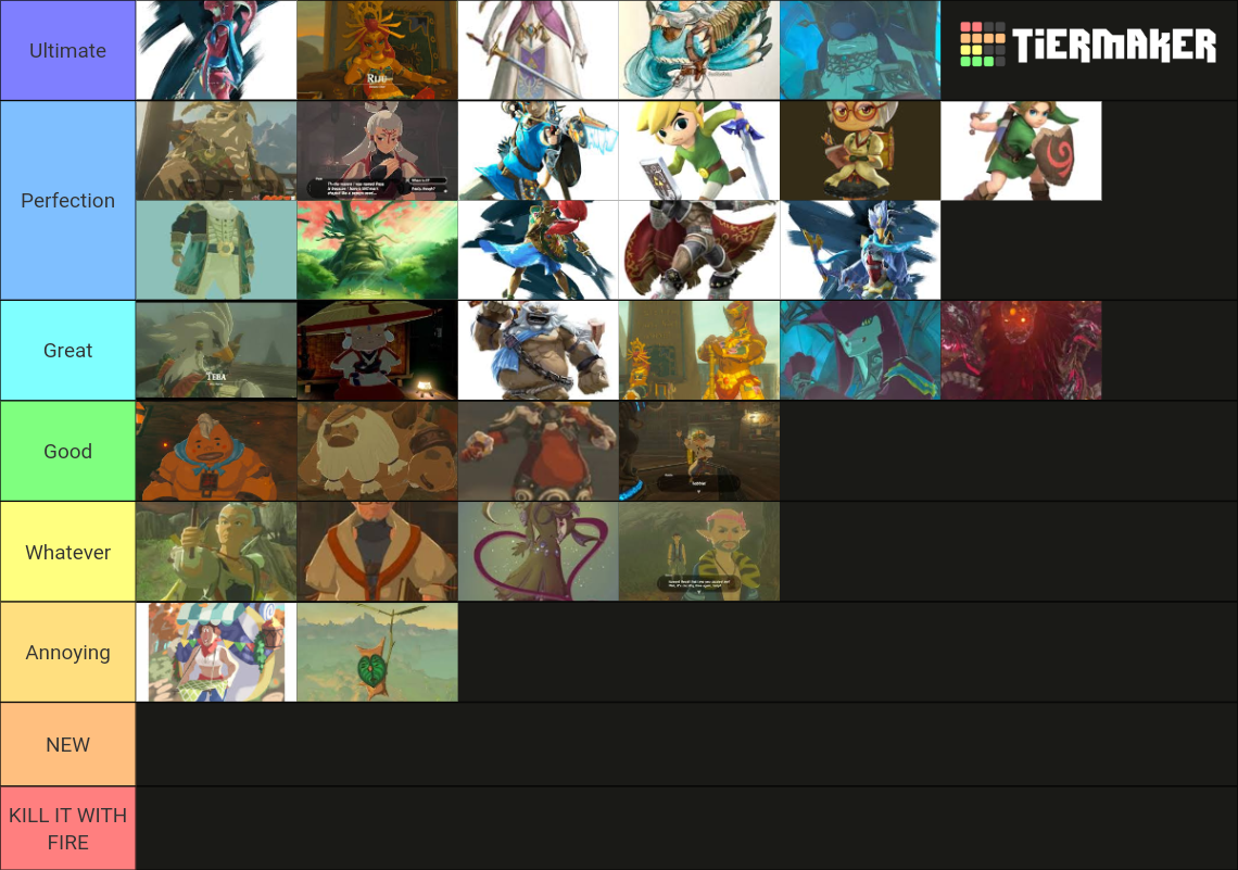 legends of zelda character Tier List (Community Rankings) - TierMaker