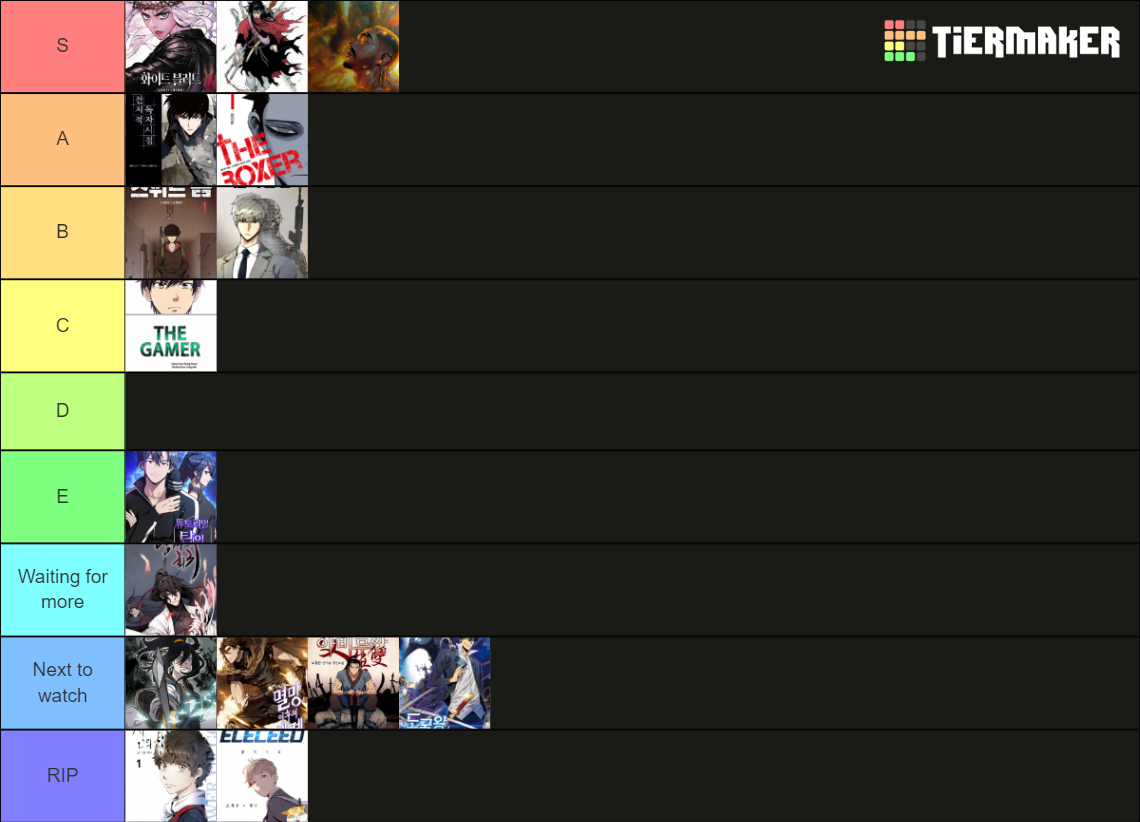 Manwha, Manhua, Webtoon... Tier List (Community Rankings) - TierMaker
