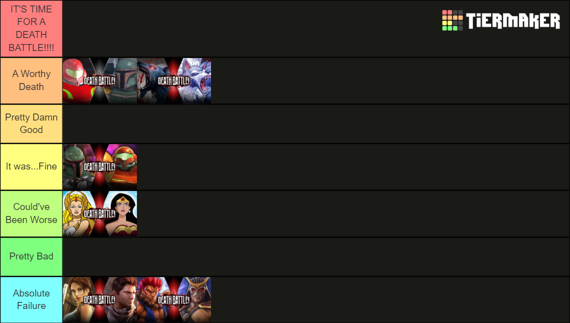Death Battle Tier List (Community Rankings) - TierMaker