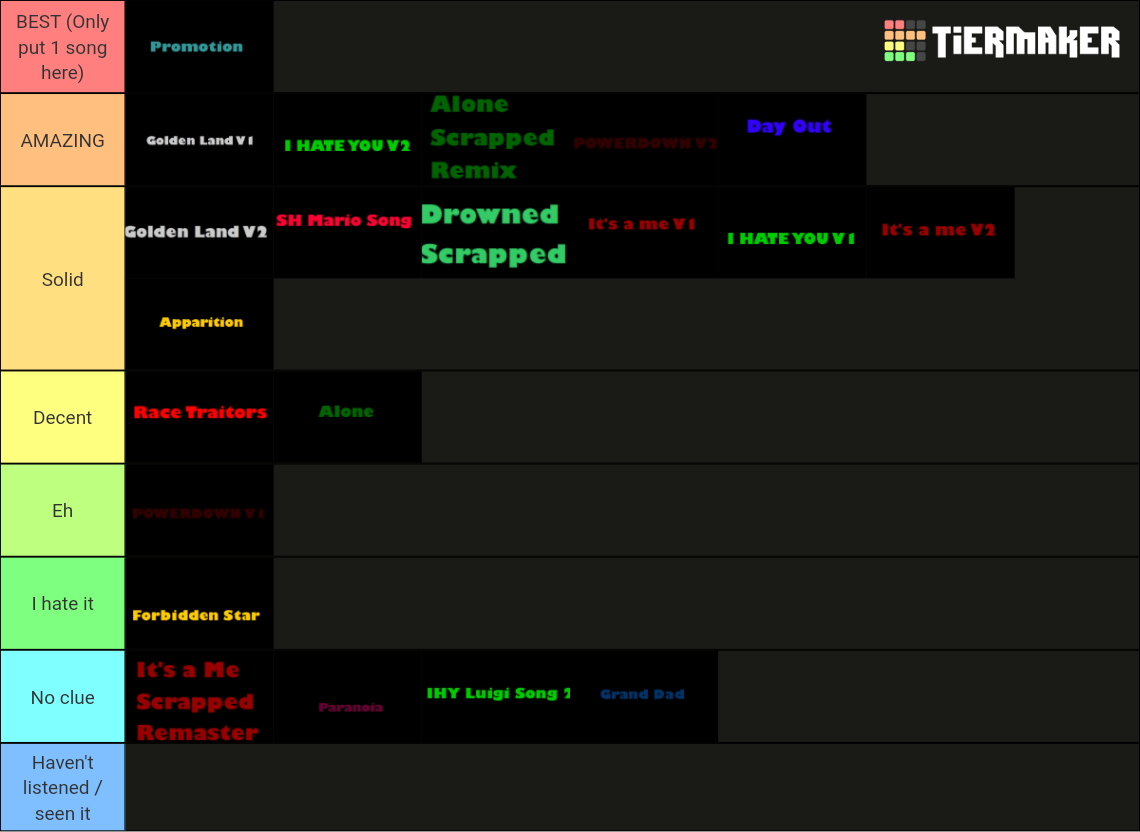 Mario Madness Songs + Teasers tierlist Tier List (Community Rankings ... Mario Madness Songs + Teasers tierlist Tier List (Community Rankings ...