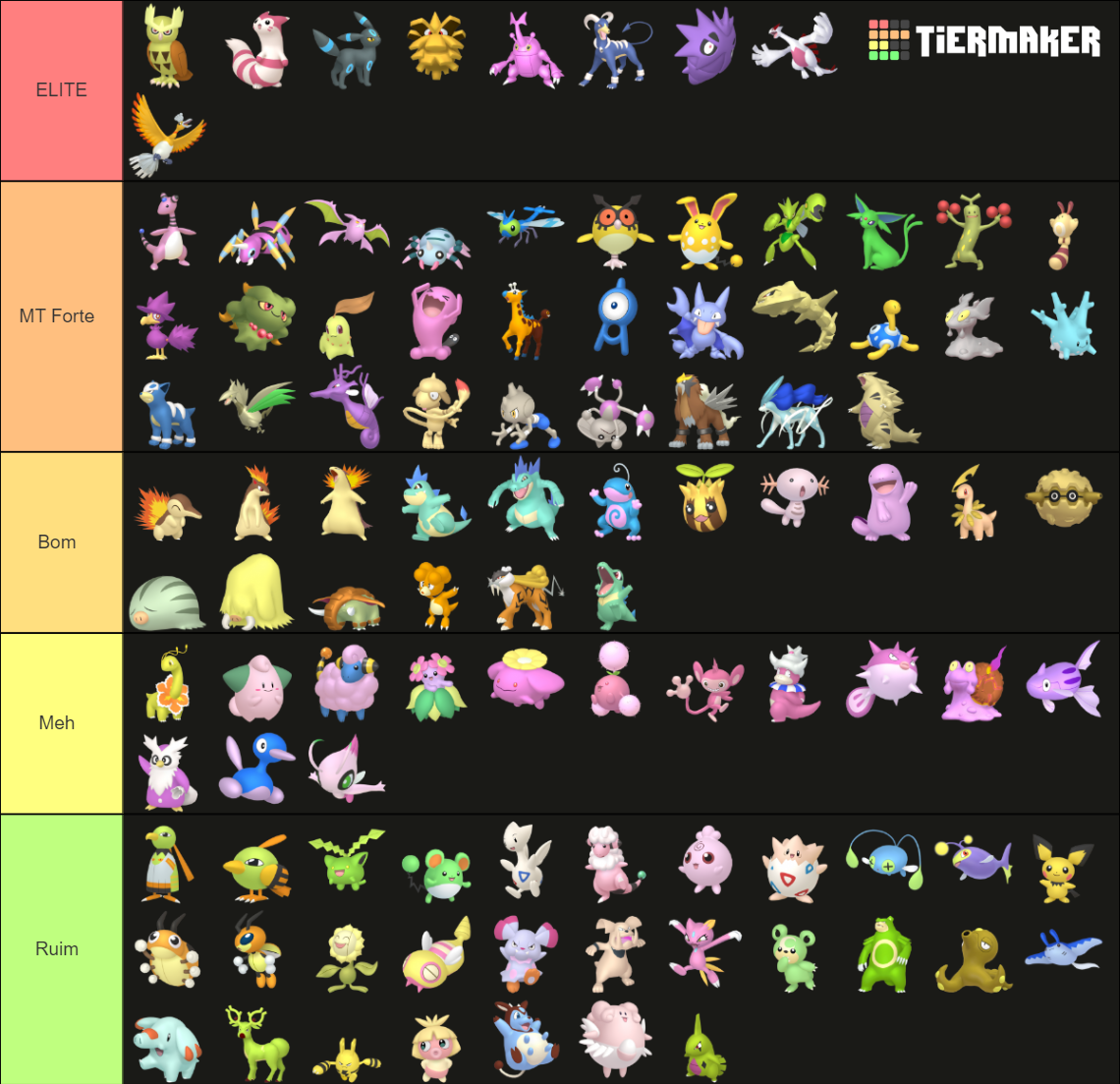 Pokemon Gen 2 Shiny Tier List (Community Rankings) - TierMaker