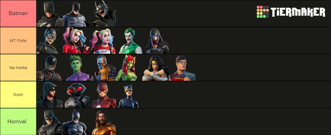 DC & Marvel Comics in Fortnite Tier List (Community Rankings) - TierMaker