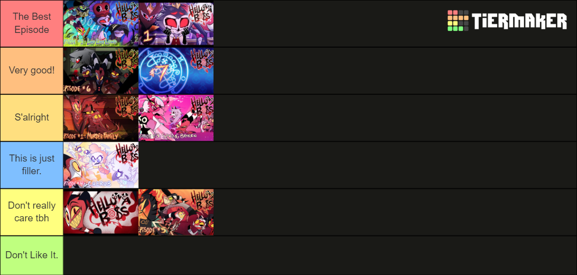 Helluva Boss Episodes Tier List (Community Rankings) - TierMaker