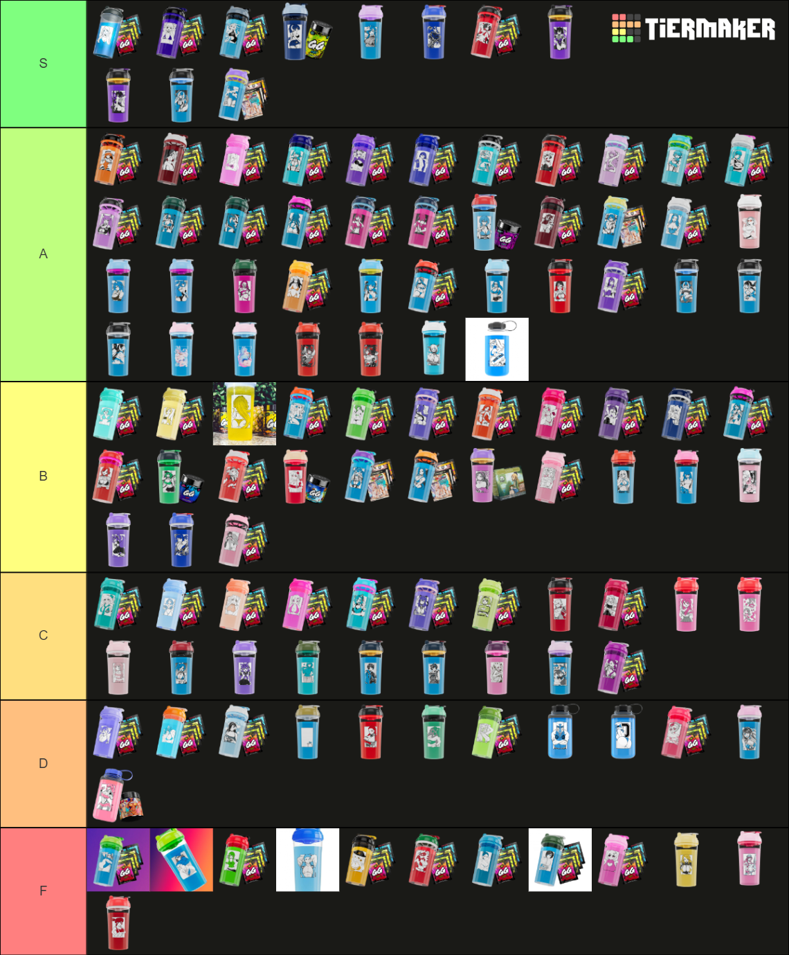 GamerSupps: All Waifu and Creator Cups (10/15/23) Tier List (Community Rankings) - TierMaker