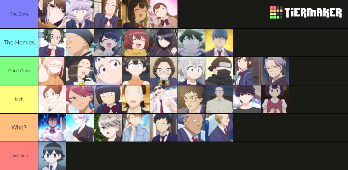 Komi can't communicate all anime characters(season 2) Tier List ...
