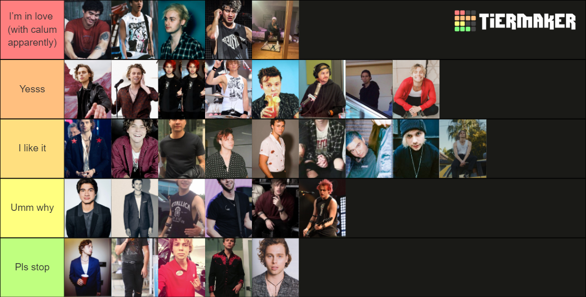5sos outfit ranking Tier List (Community Rankings) - TierMaker
