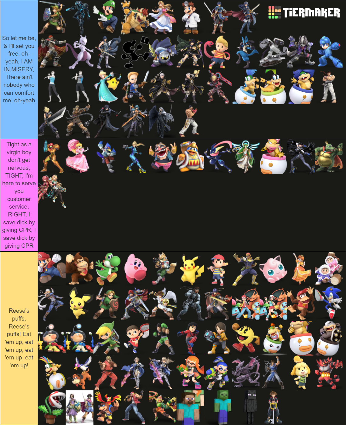 SSBU + Alternative Costumes Tier List (Community Rankings) - TierMaker