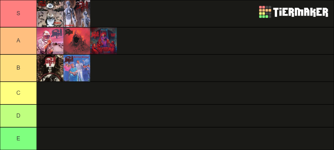 Death Albums Tier List (Community Rankings) - TierMaker