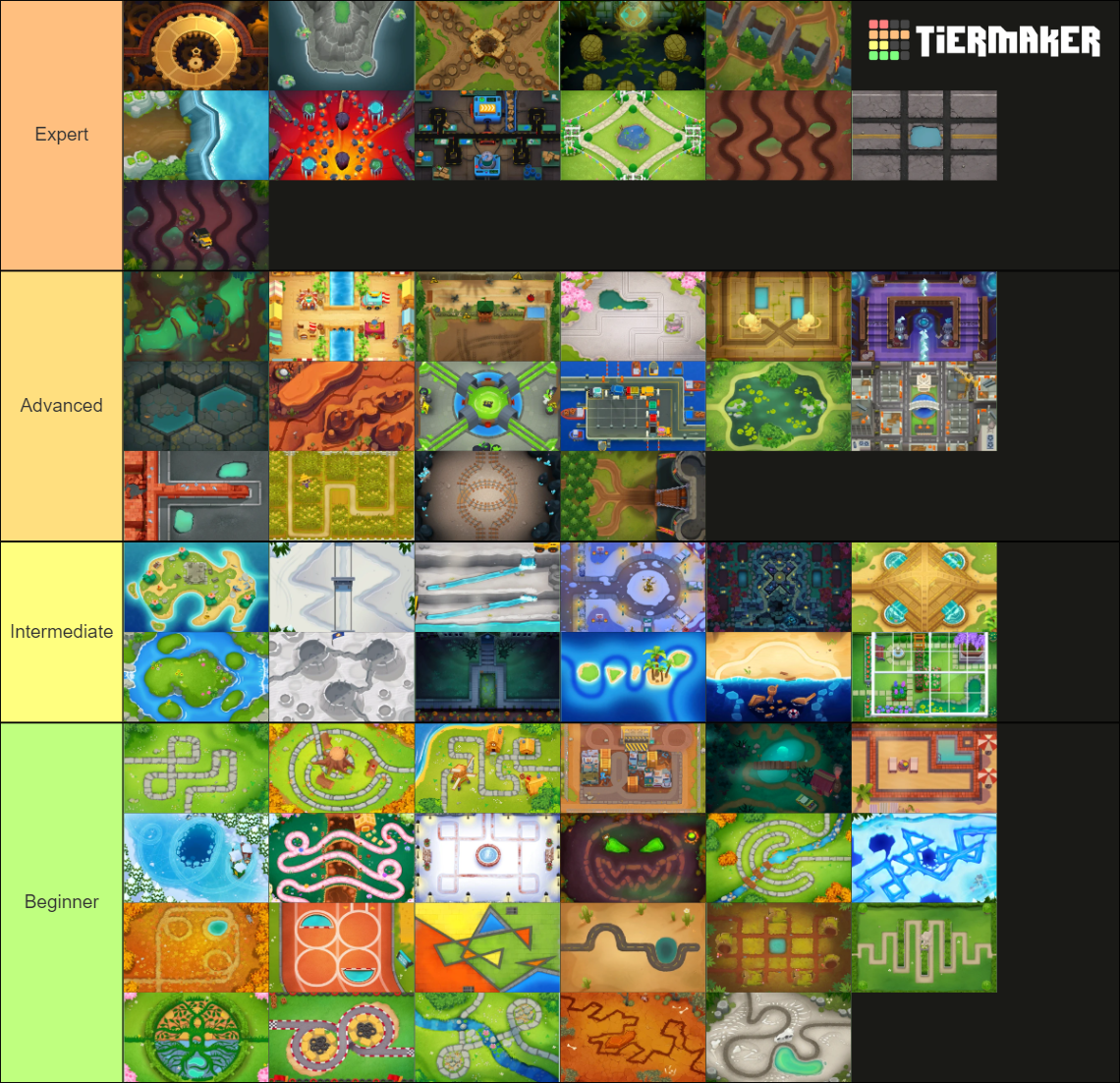 BTD6 Maps Tier List (Community Rankings) - TierMaker