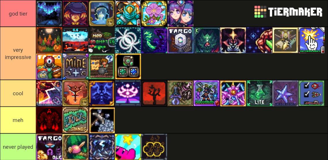 terraria mods Tier List (Community Rankings) - TierMaker