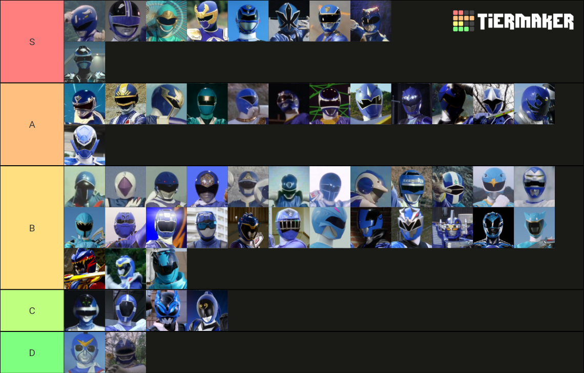 Super Sentai & Power Rangers Blue Rangers Tier List (Community Rankings) - TierMaker