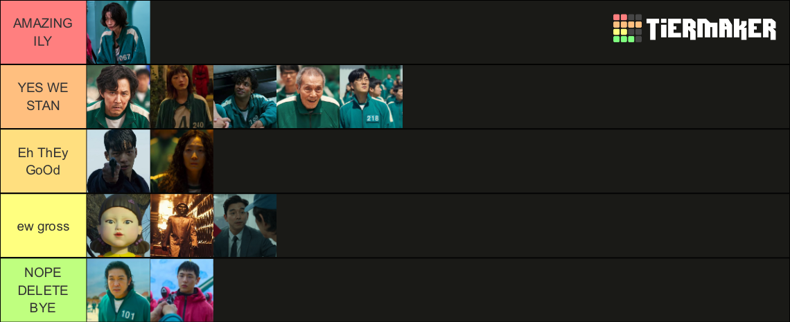 Squid Game Characters Tier List Community Rankings Tiermaker