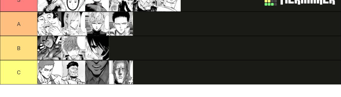 S class One Punch Man Tier List (Community Rankings) - TierMaker