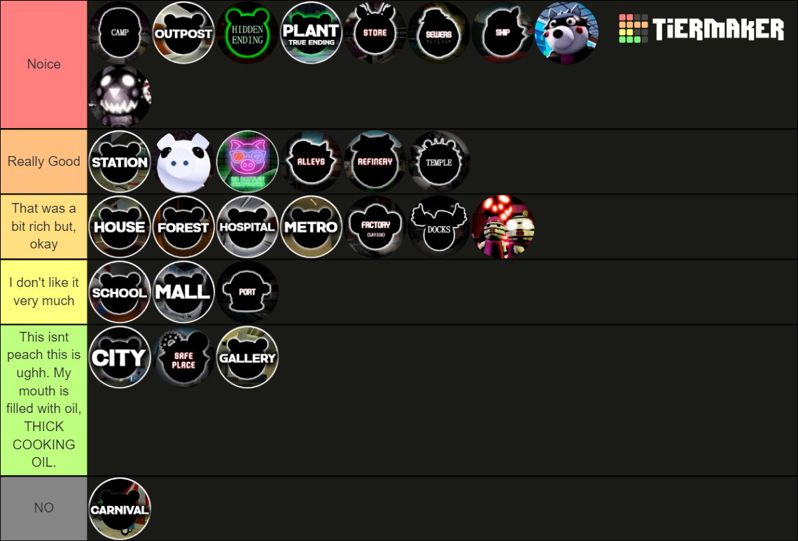 Piggy Chapters + CF Chapters (and RB Battles Map) Tier List (Community ...