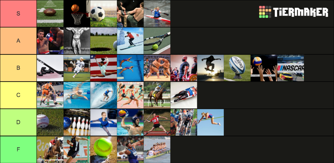 Ultimate Sports Tier List (Community Rankings) - TierMaker