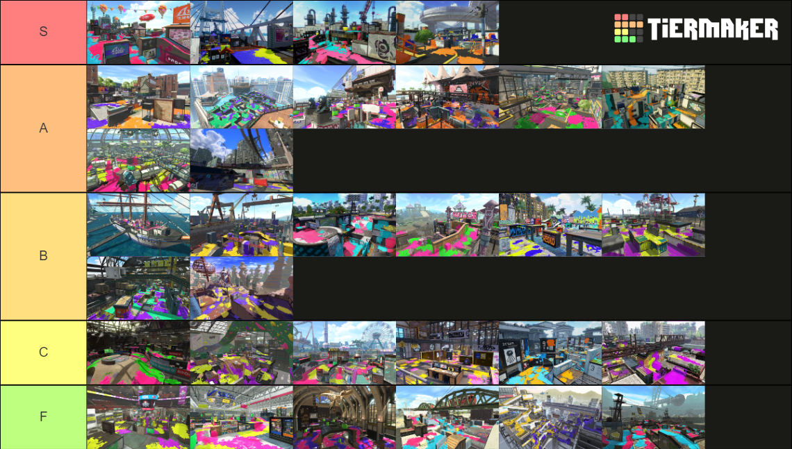 All splatoon maps (including Splatoon 3 maps) Tier List (Community ...
