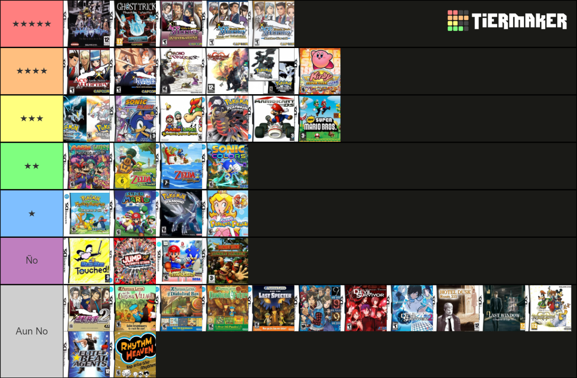 Nintendo Ds Games 100 Tier List Community Rankings Tiermaker
