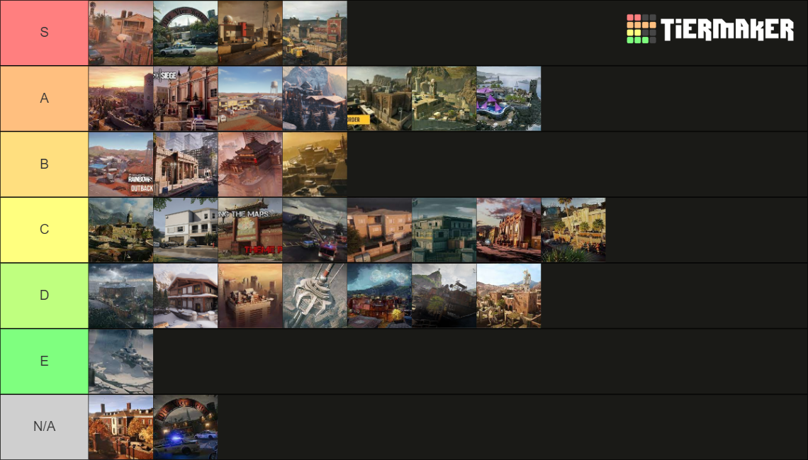 Rainbow six siege all maps Y6S4 Tier List (Community Rankings) - TierMaker