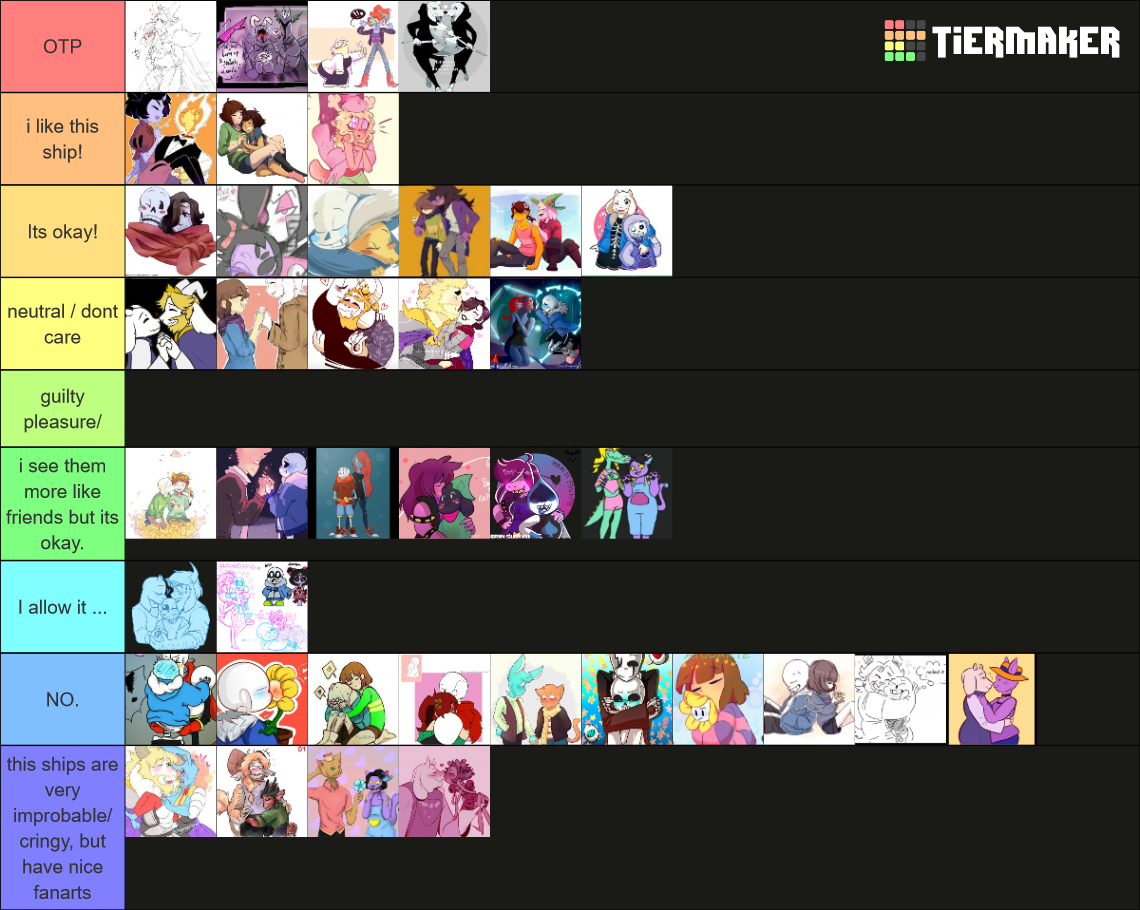 undertale ships (most complete/ no aus included) Tier List (Community ...