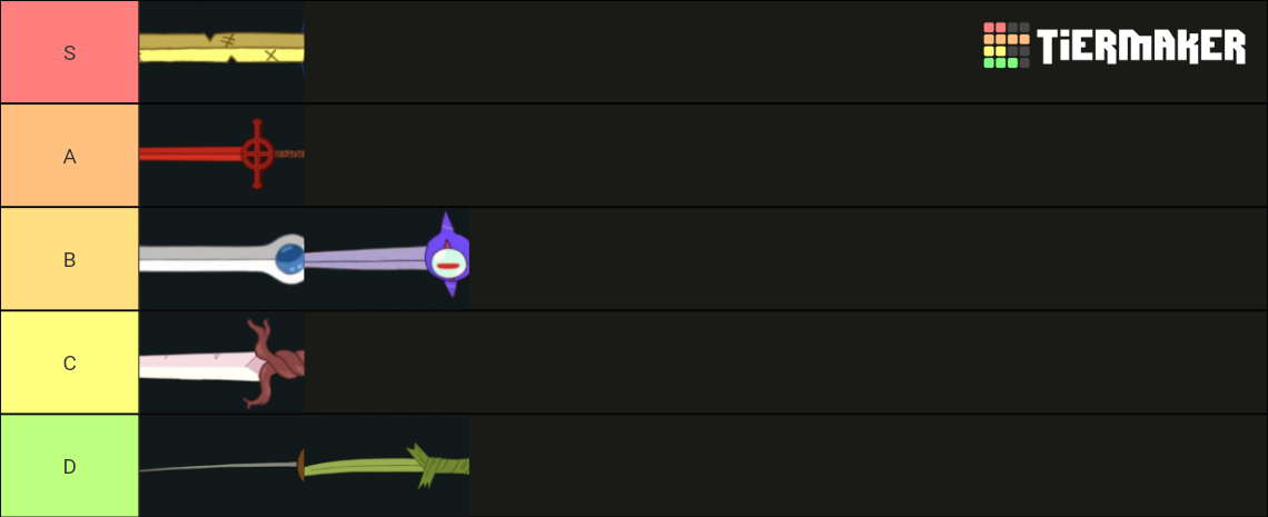 Adventure Time Best Swords Tier List (Community Rankings) - TierMaker