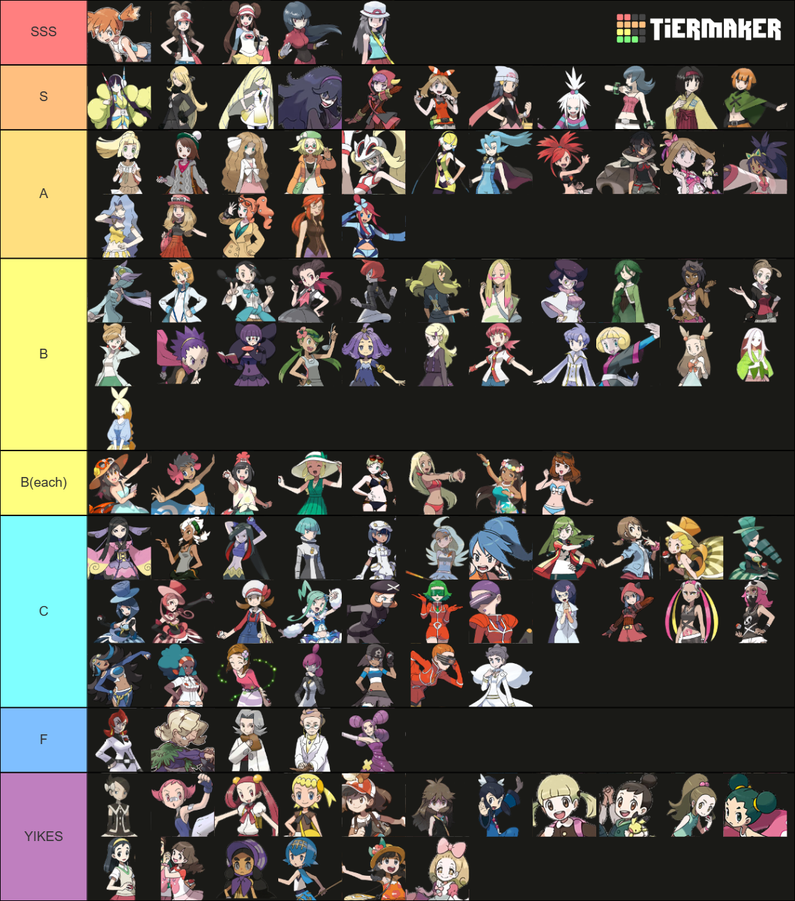 The Ultimate Pokémon Best Female Design Tier List (Community Rankings ...