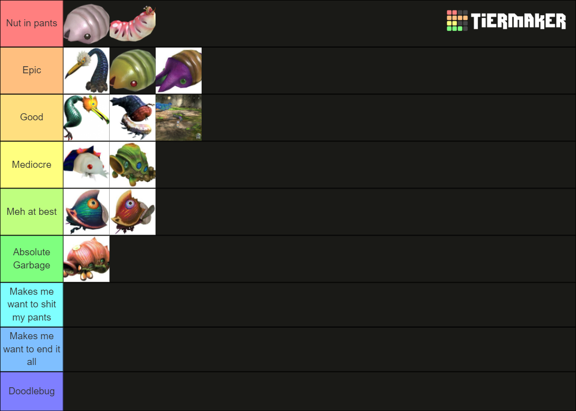 Pikmin Maggot/Worm/Larva Coolness tierlist Tier List (Community ...