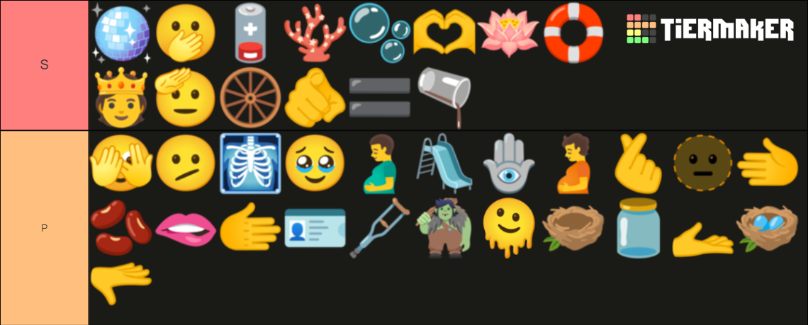 Emoji from Unicode 14.0 Tier List (Community Rankings) - TierMaker