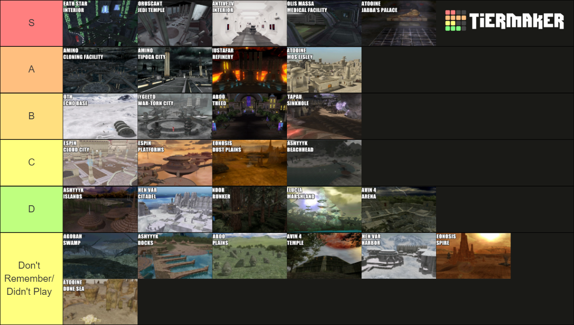 Star Wars Battlefront Pandemic Maps Bf1 And Bf2 Tier List