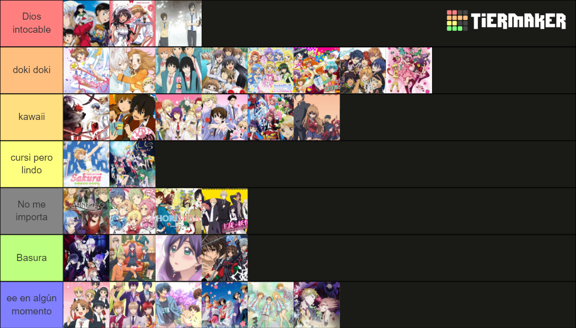 Shoujo Anime Tier List (Community Rankings) - TierMaker