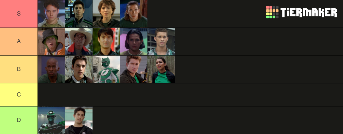 Green Power Rangers Tier List (Community Rankings) - TierMaker