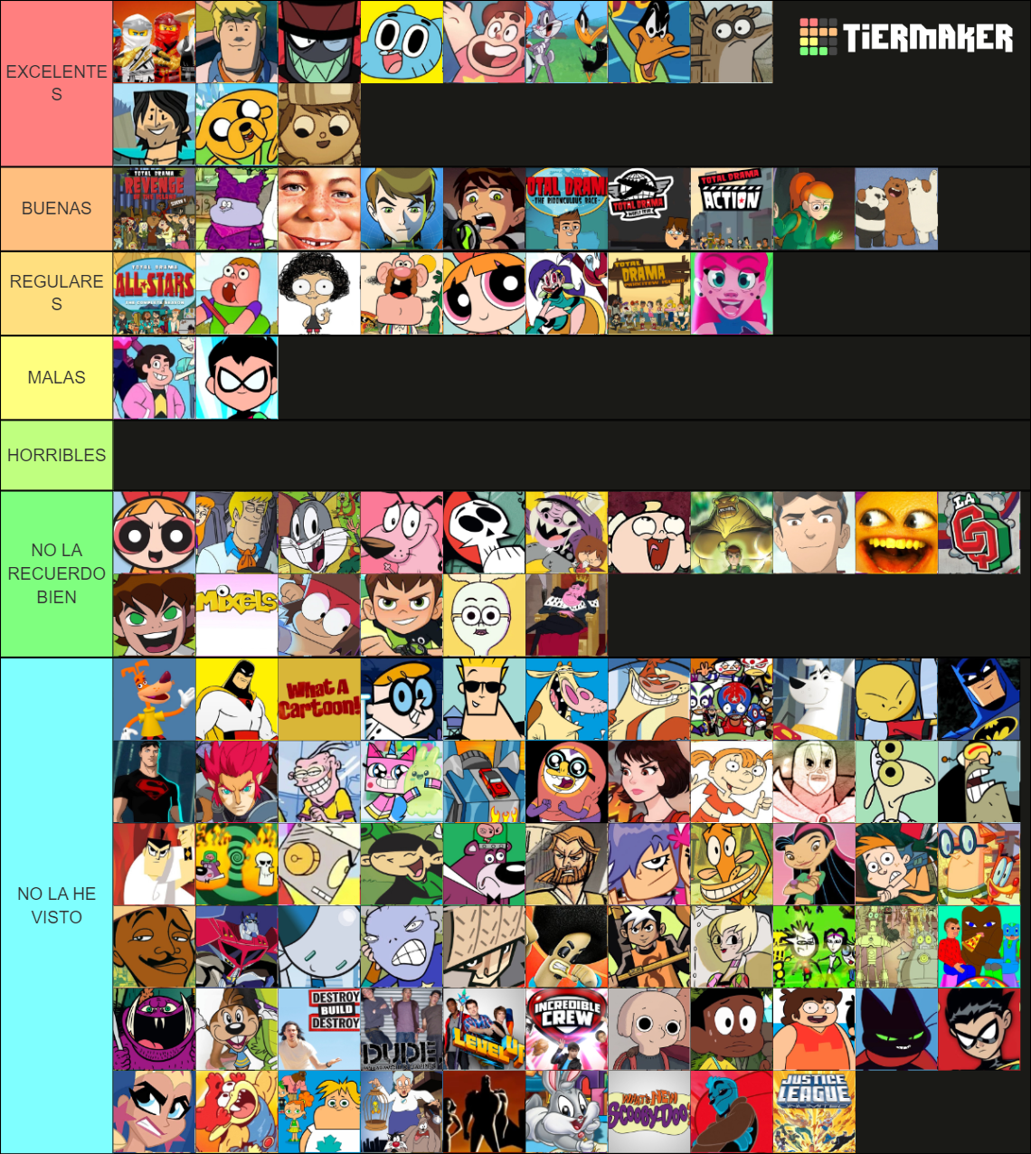 TODO Cartoon Network Tier List (Community Rankings) - TierMaker