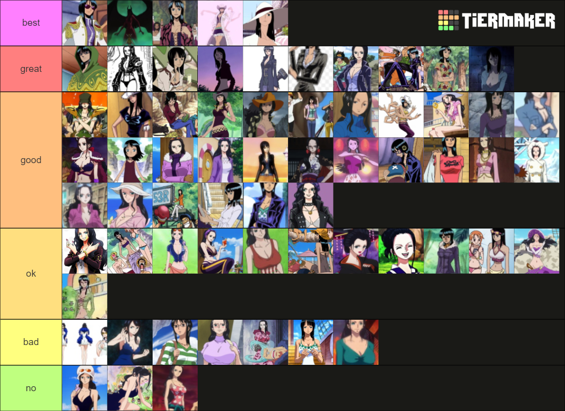 Nico Robin Outfits (One Piece: Show, Movies, Manga, & OPs) Tier List (Community Rankings ...