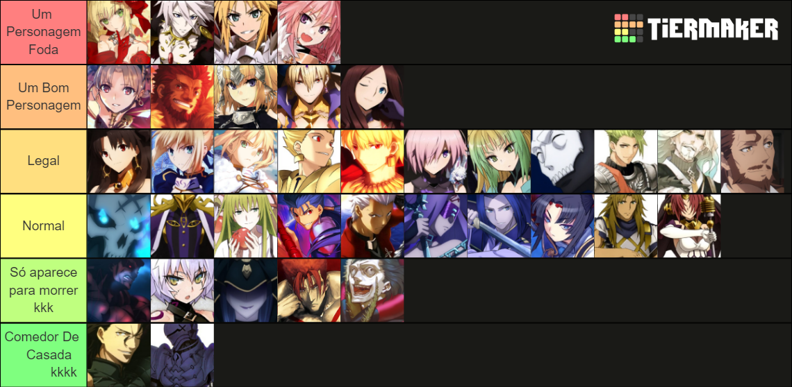 Fate Stay Night Servant Tier List at Amanda Moretz blog