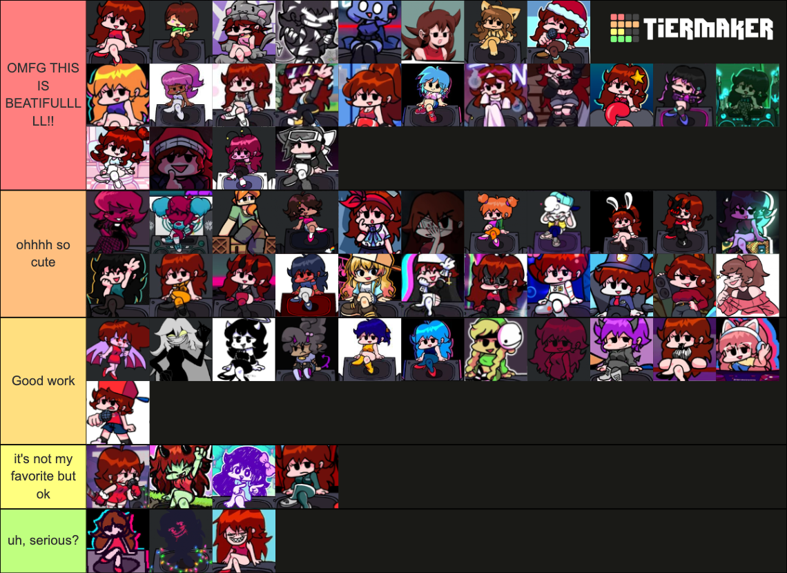 FNF GF SKINS TIERLIST Tier List (Community Rankings) - TierMaker