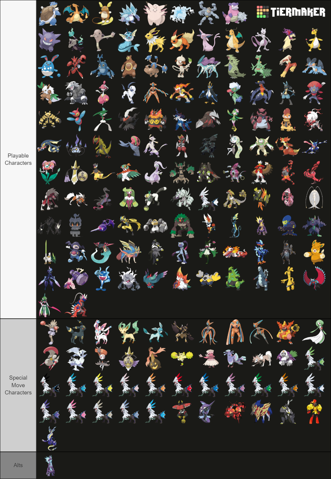PokeBash Character Roster Tier List (Community Rankings) - TierMaker