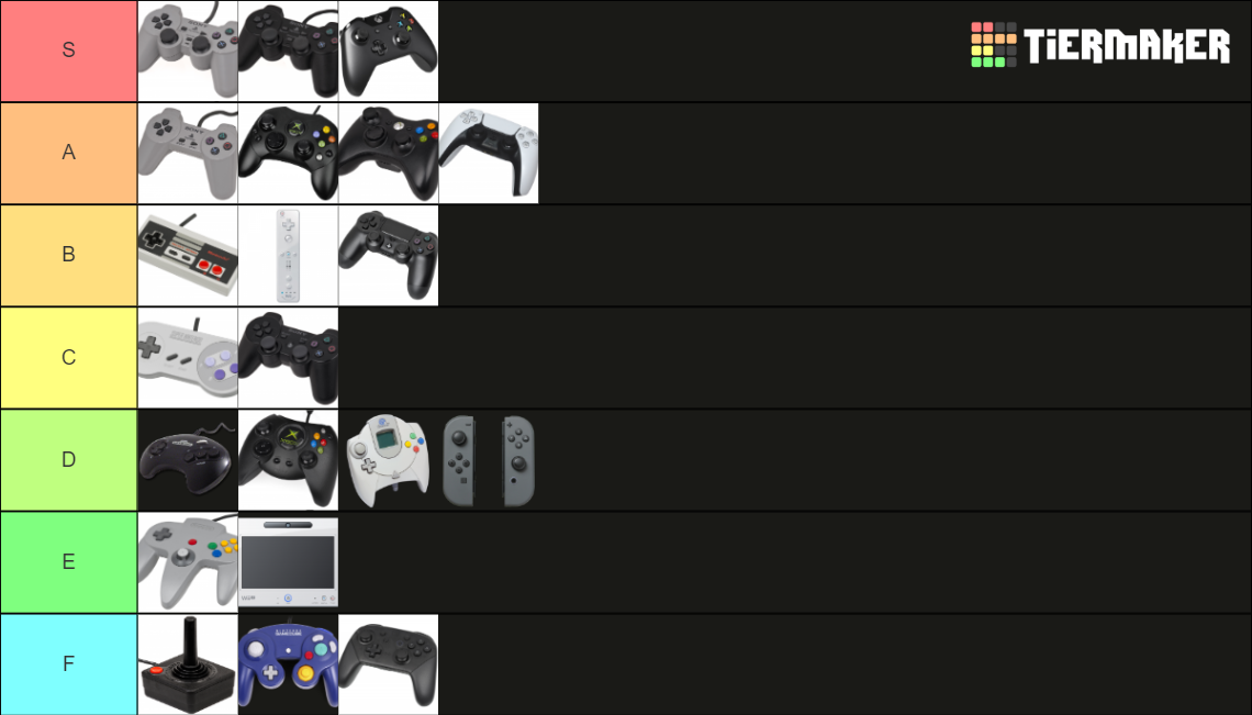 Video Game Controllers Tier List (Community Rankings) - TierMaker